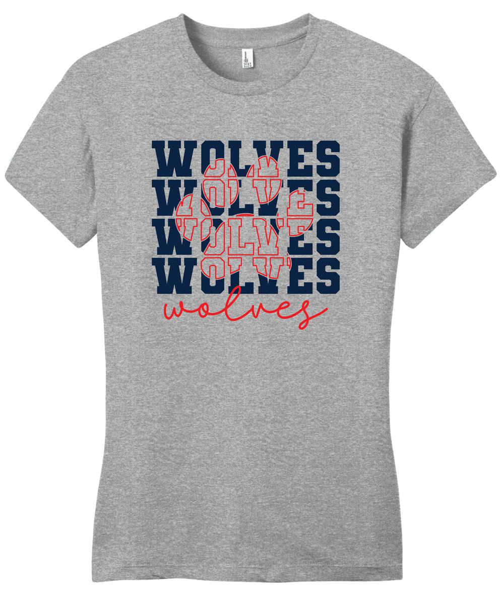 MLK Wolves Grey Ladies T- Tshirt – Embroidery In Motion