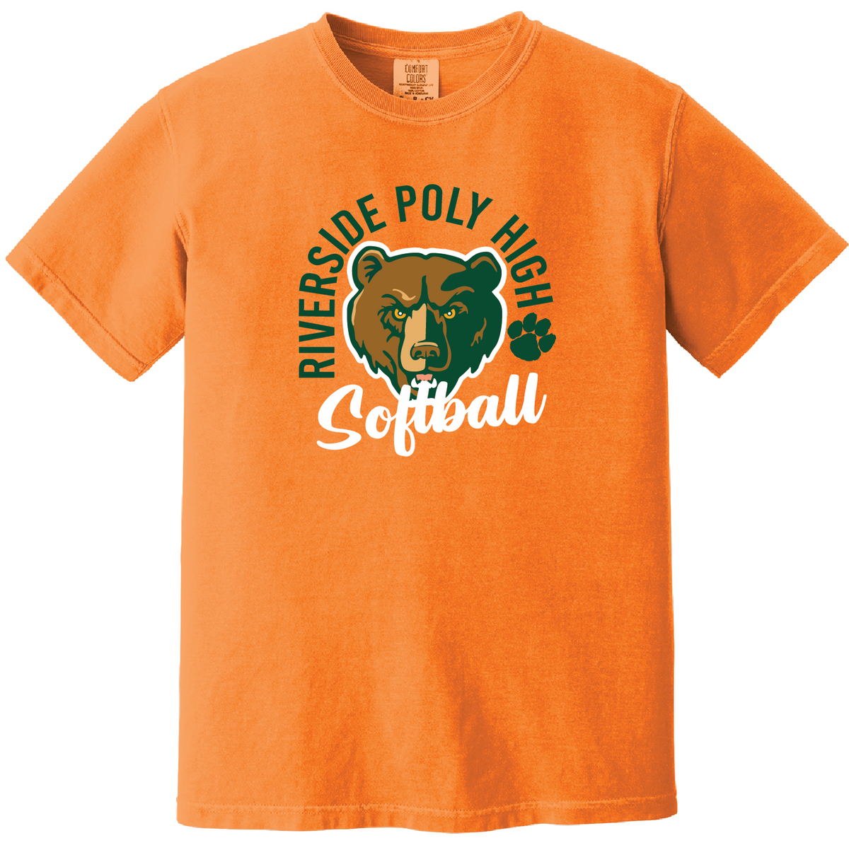 Poly Softball Washed Orange T – Embroidery In Motion