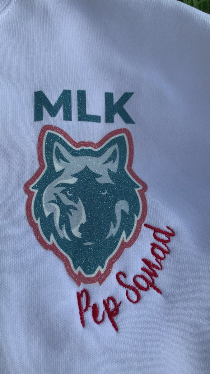 MLK Glitter Wolf Crewneck – Embroidery In Motion